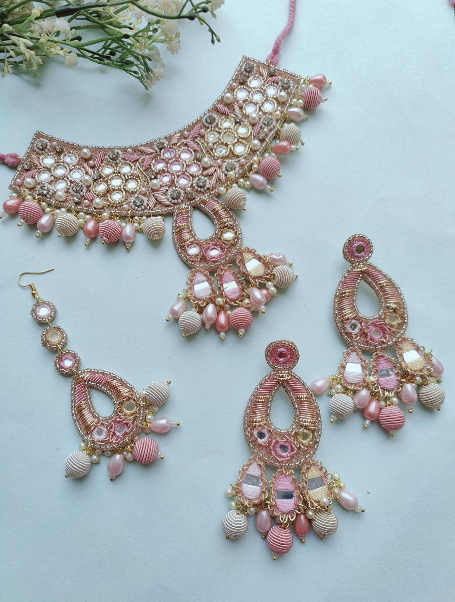 Green Floral Handmade Jewellery Set for Haldi/Mehndi - Bridal Collection